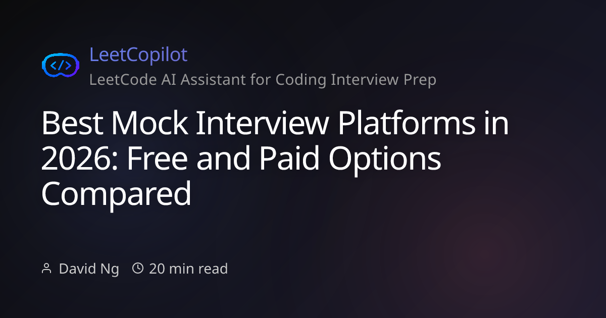 Best Mock Interview Platforms in 2026: Free and Paid Options Compared
